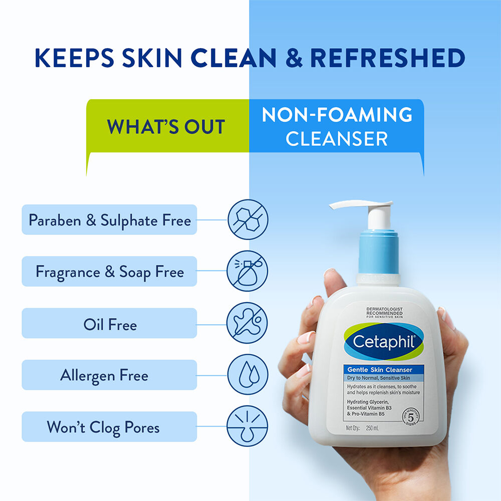 Buy Cetaphil Gentle Skin Cleanser 250ML & Facewash for all Skin Types ...