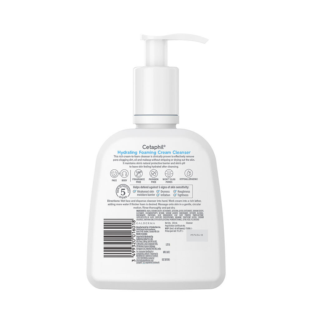 Buy Hydrating Foaming Cream Cleanser for Dry Skin | Cetaphil